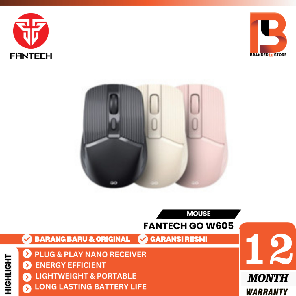 Jual FANTECH Mouse GO W605 OFFICE WIRELESS ORIGINAL | Shopee Indonesia