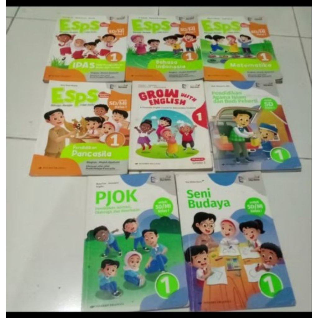 Jual Buku paket SD KELAS 1 KURIKULUM MERDEKA (Bekas) Senibudaya,pjok,Grow With, Agama Islam ...