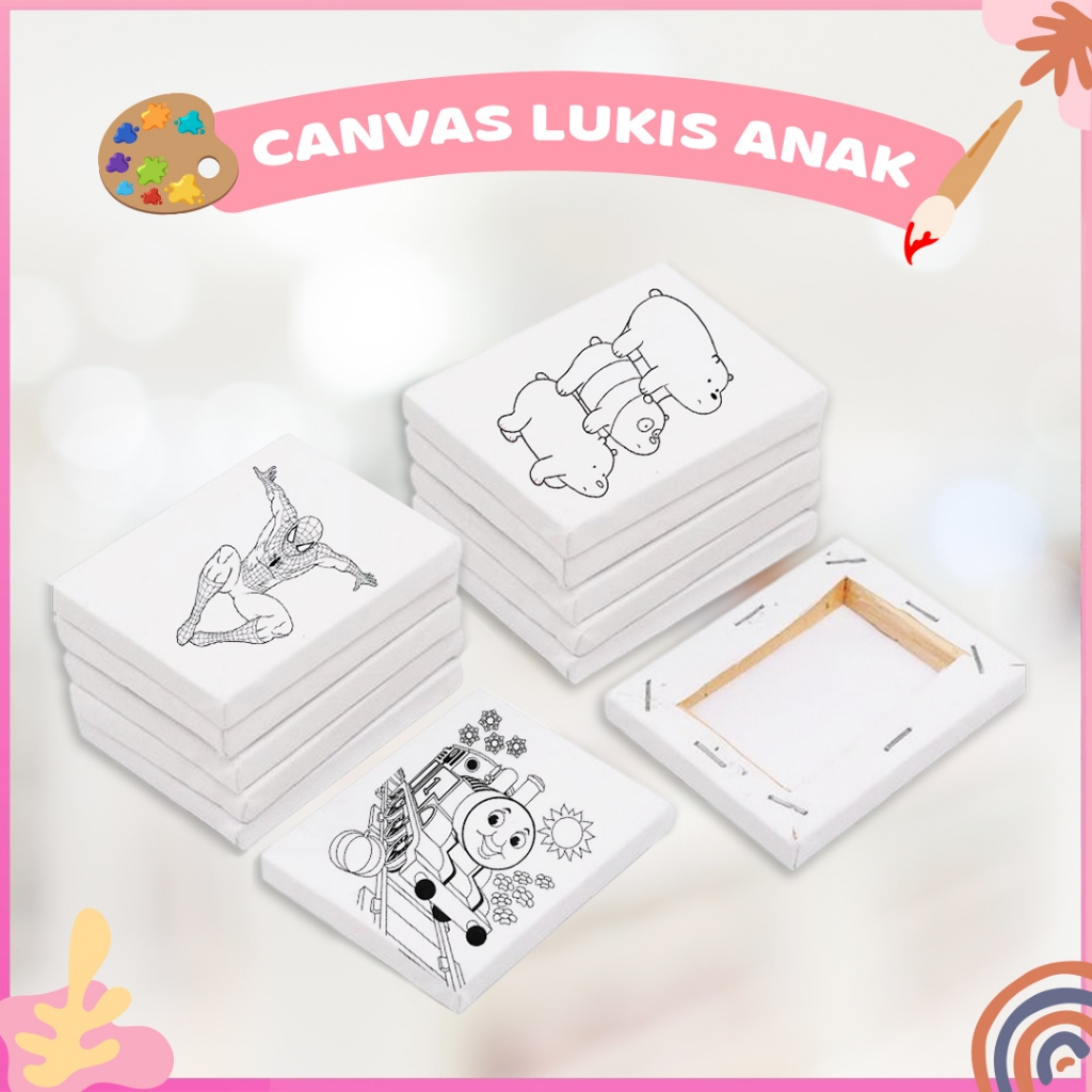 Jual Kanvas Lukis Anak Sketsa Kartun - Kanvas Gambar Canvas Mewarnai ...