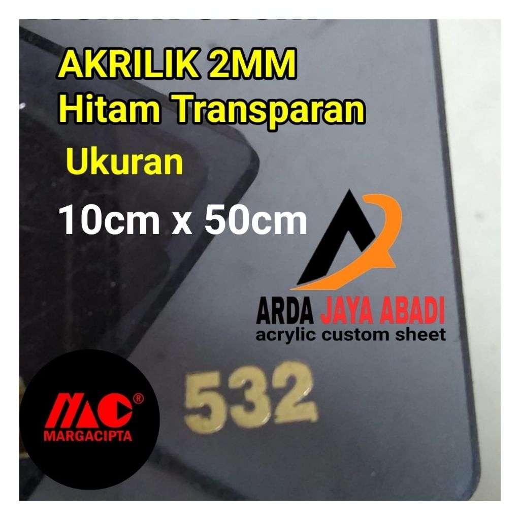 Jual akrilik 2mm hitam transparan 10 x 50 akrilik lembaran marga cipta ...