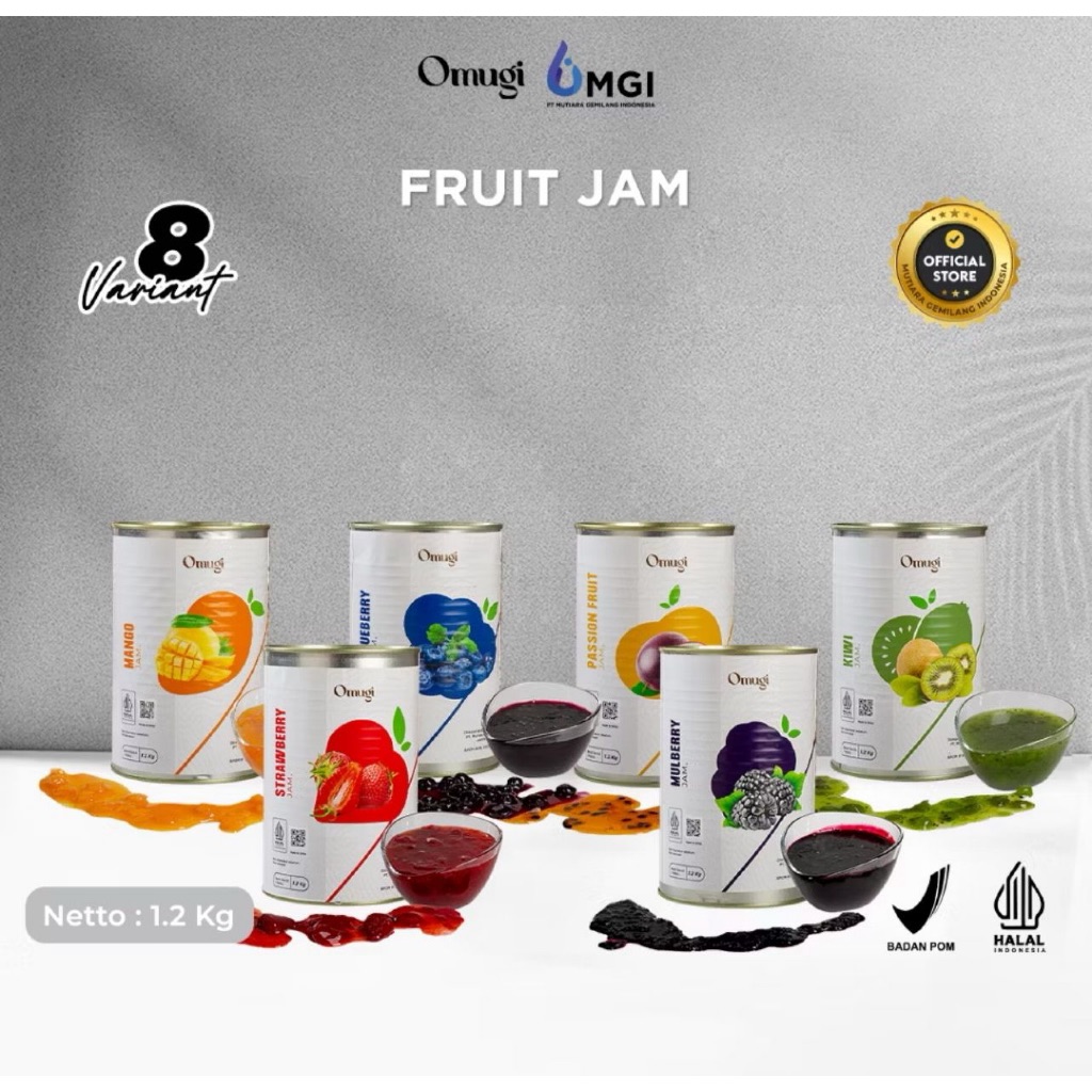Jual Fruit Jam OMUGI (Selai Buah Asli) 1,2 Kg ( 1200gr ) | Shopee Indonesia