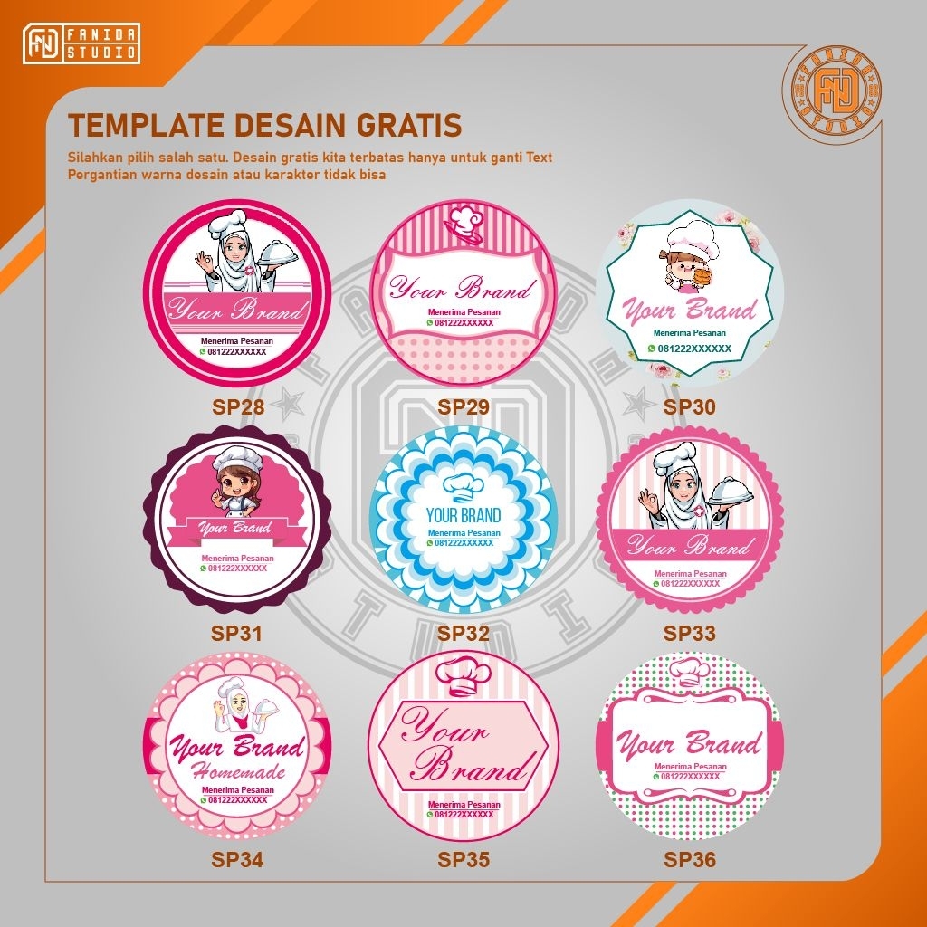 Jual FANIDA STUDIO - Cetak Sticker Chromo Label Kemasan Produk Makanan ...