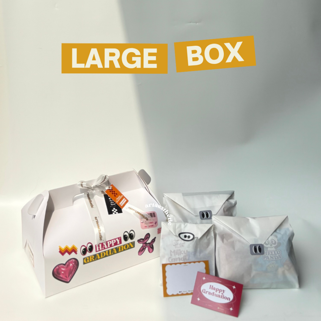 Jual [Large Box] Gift box | Gable box | Snack box Graduation Birthday ...