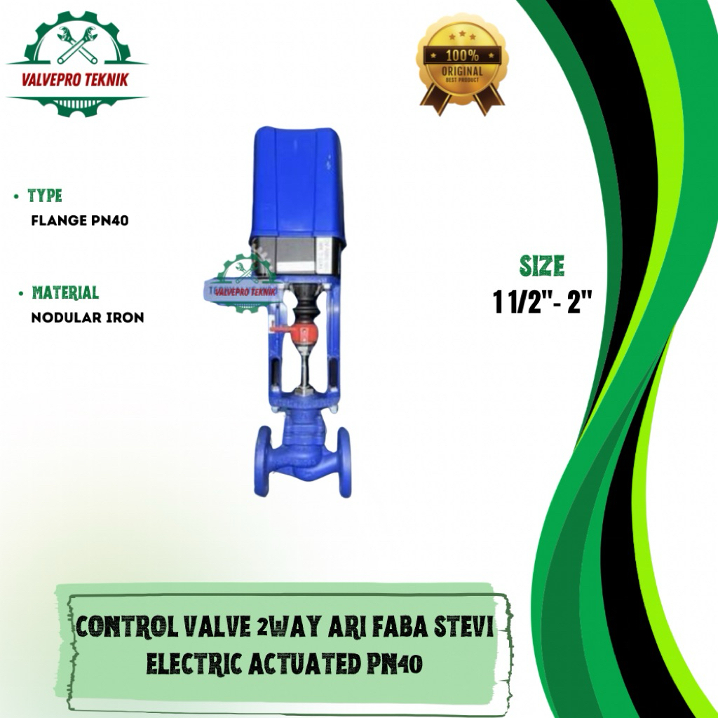 Jual CONTROL VALVE 2WAY ARI FABA 2” INCH STEVI ELECTRIC ACTUATED PN40 ...
