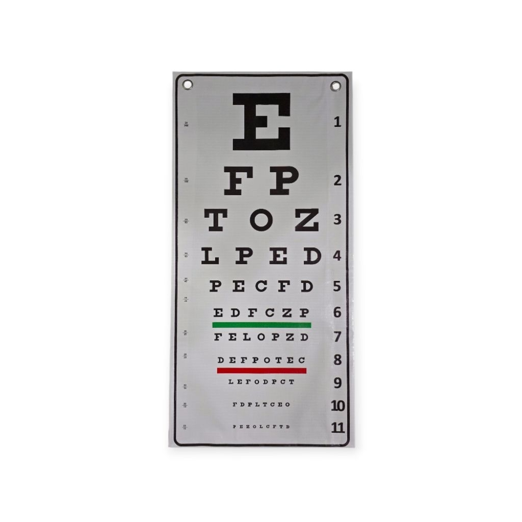 Jual Snellen Chart Banner 28cm x 58cm / Alat Test Mata berbahan Banner ...