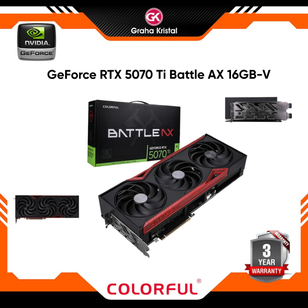 Jual VGA COLORFUL GEFORCE RTX 5070 Ti NB EX 16GB-V RTX 5070Ti | Shopee ...