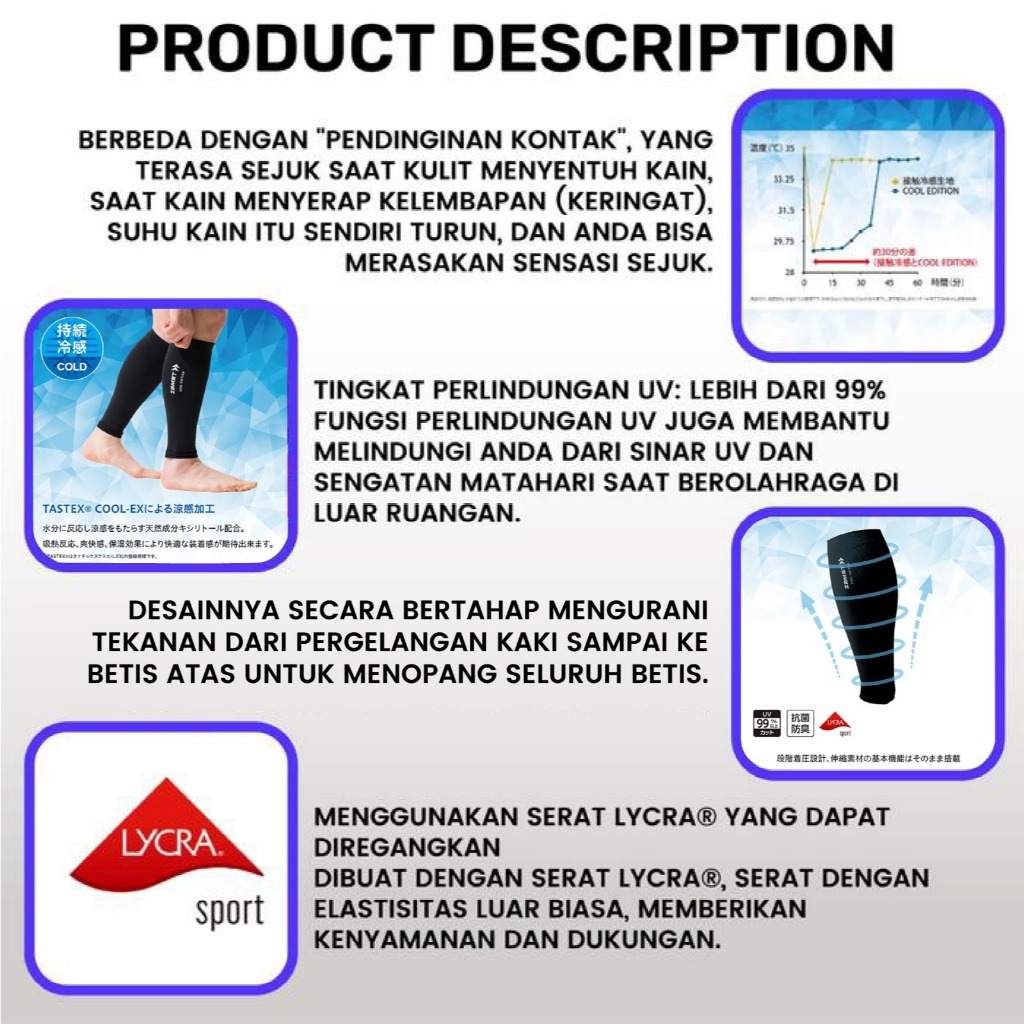 Jual Calf Sleeve Compression Support Deker Kompresi Betis Zamst Japan ...