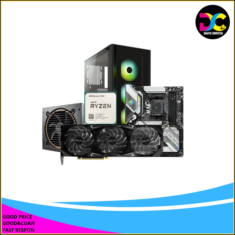 Jual PC RAKITAN GAMING RGB BLACK / Ryzen 5 5500 / RTX 3070 T/ SSD 1TB ...