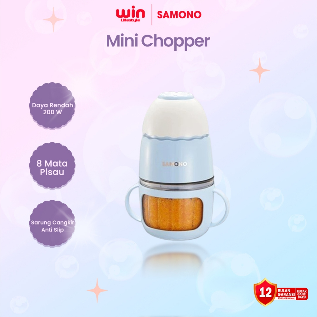 Jual SAMONO Mini Chopper MPASI 300Ml Low Watt Food Chopper Mesin ...