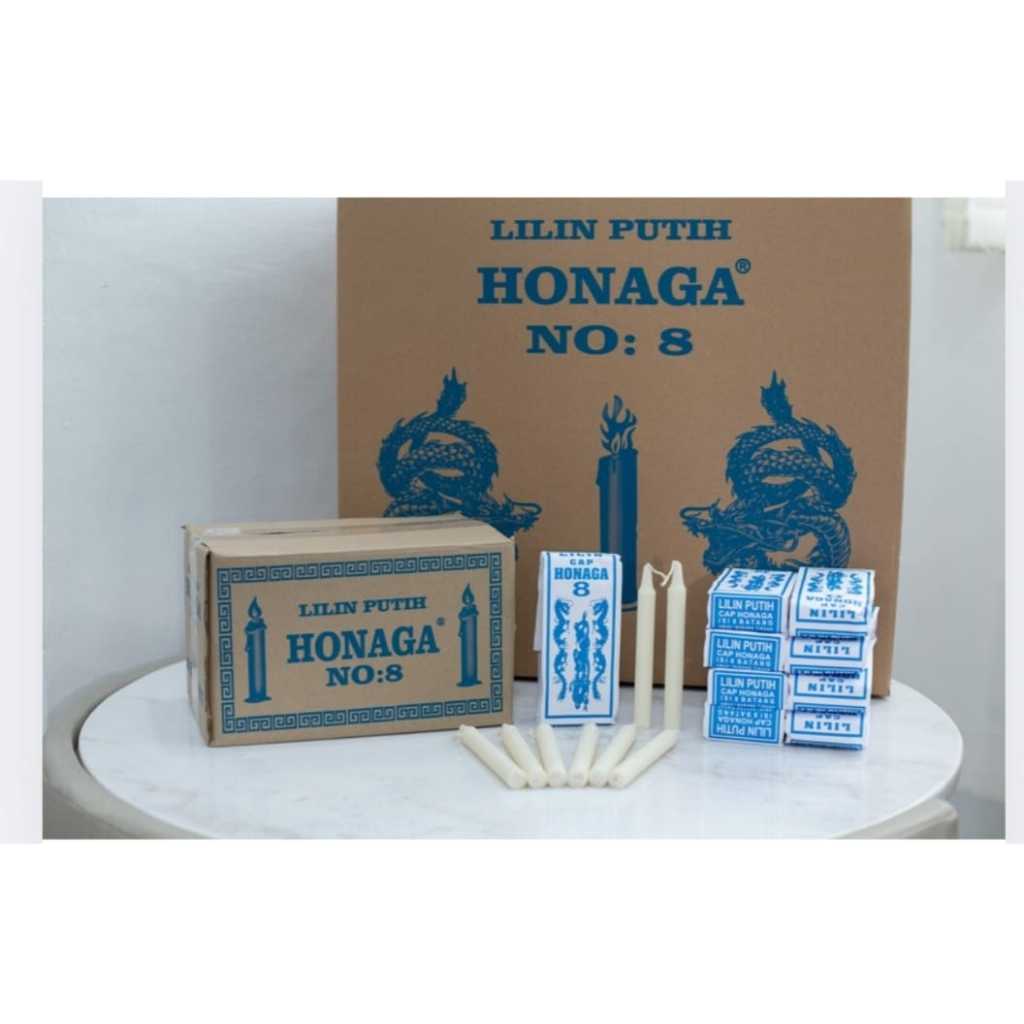 Jual Lilin Altar Putih HONAGA No.8 isi 8pc | Shopee Indonesia