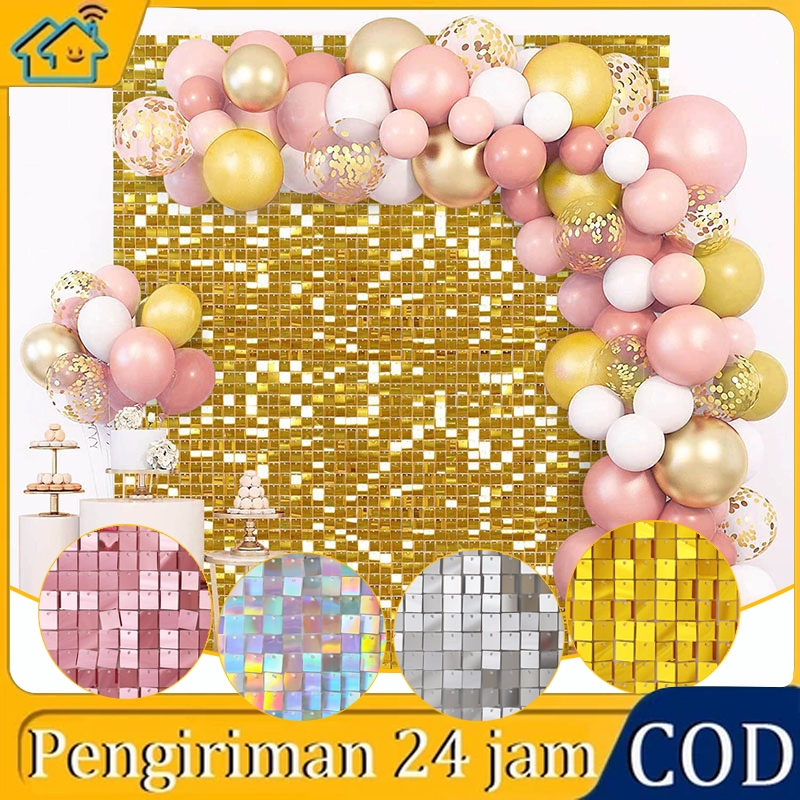 Jual 1PC 30x30 Sequin Panel Backdrop Tile Wall Kotak untuk dekorasi ...