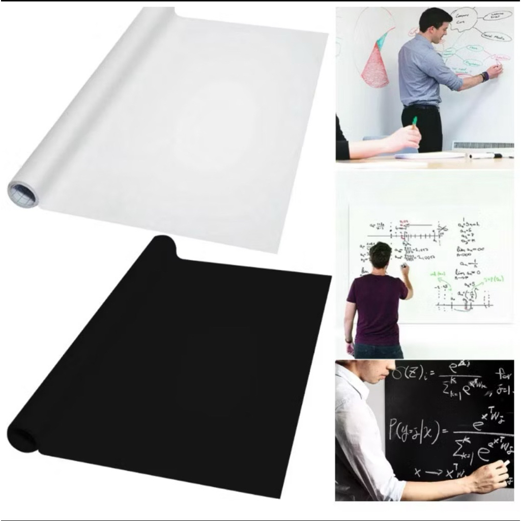 Jual 45x200cm Stiker Papan Tulis Tempel Dinding | Stiker Whiteboard Dan ...