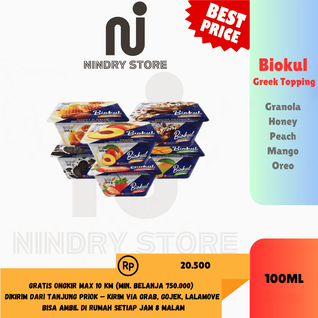 Jual Biokul Greek Yogurt 100g – Yogurt Creamy dengan Topping Granola ...