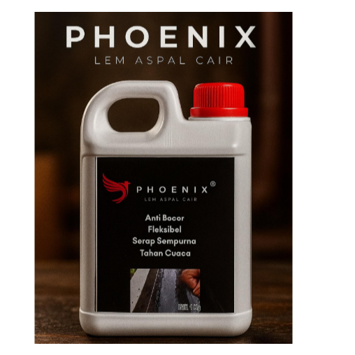 Jual Premium Phoenix Lem Aspal Cair Phoenix Waterproof Kemasan 1 Kg ...