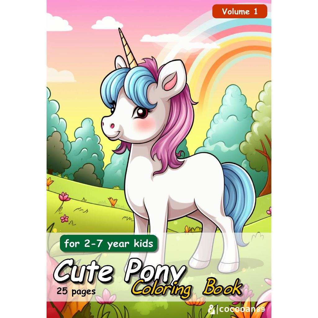 Jual A5 - Lembar Mewarnai Anak - 20+ Lembar - Kuda Poni | Shopee Indonesia