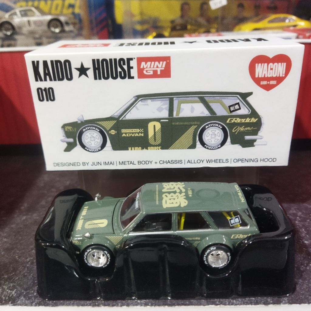 Jual KHMGT KAIDO HOUSE Mini GT 010 Datsun 510 Wagon Hijau Greddy ...