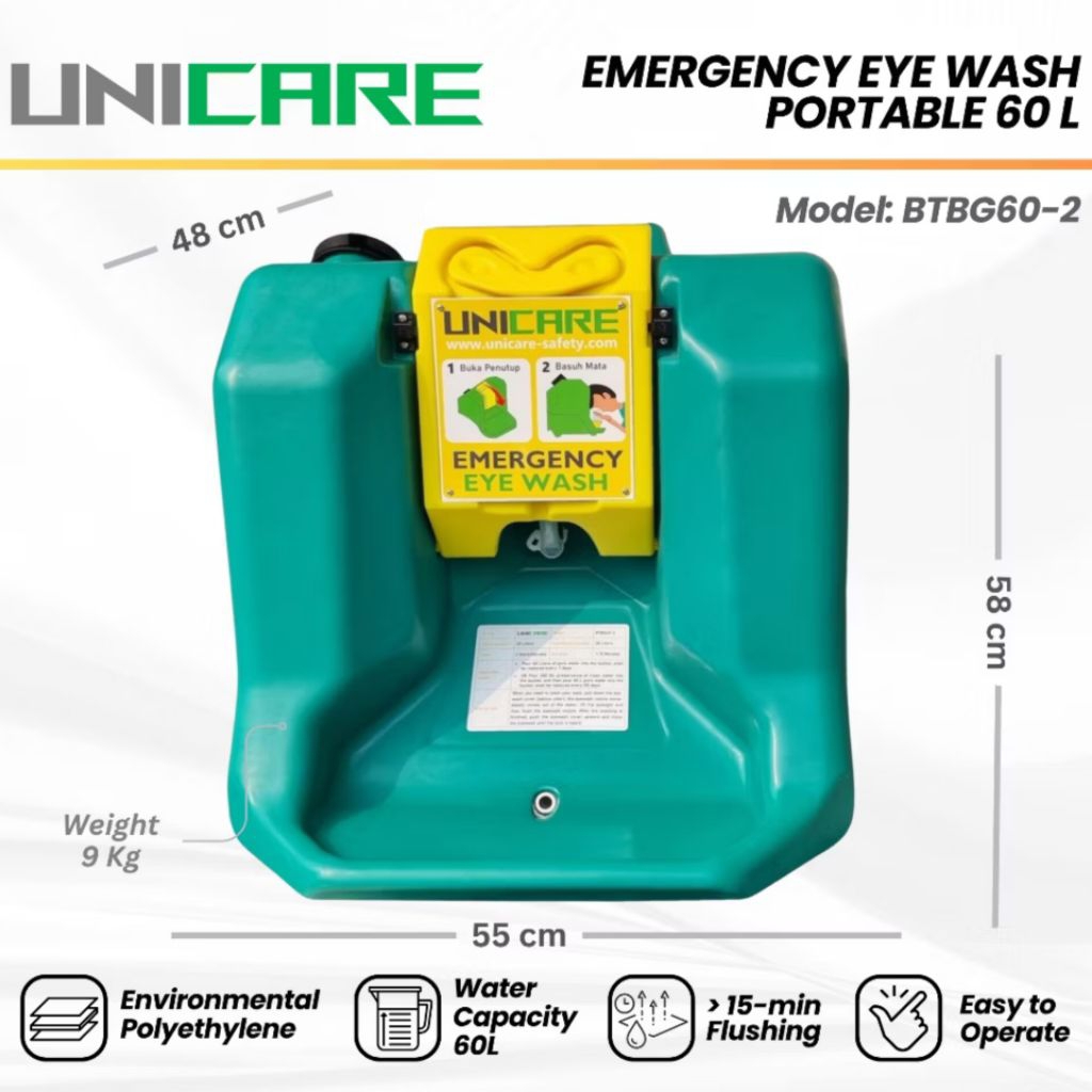Jual Emergency Eye Wash Portable 16 gallon / Alat Cuci Mata Darurat ...