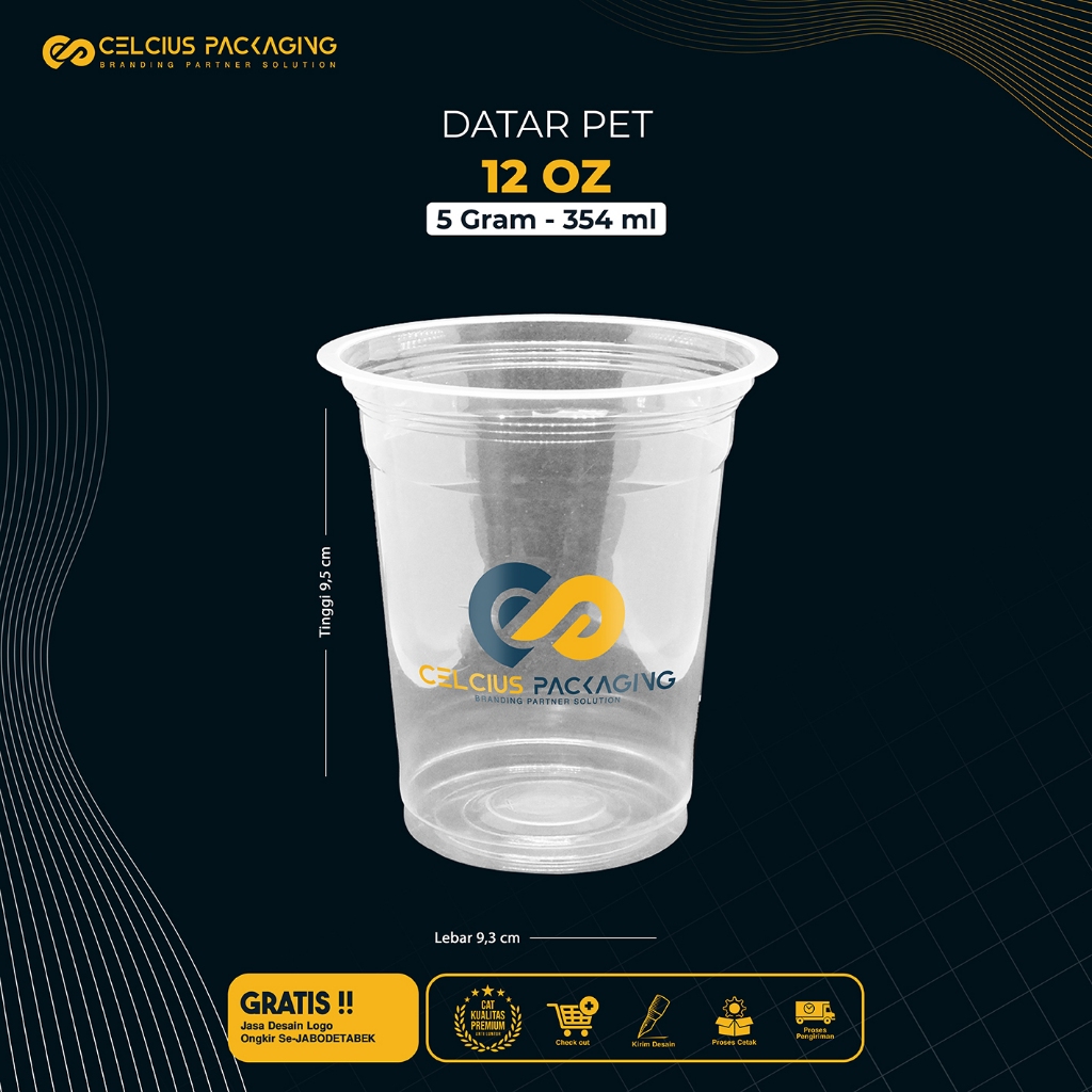 Jual Sablon Cup Gelas Plastik (PP) 12, 14, 16 Oz STARINDO DATAR 5,3 Gram | Shopee Indonesia