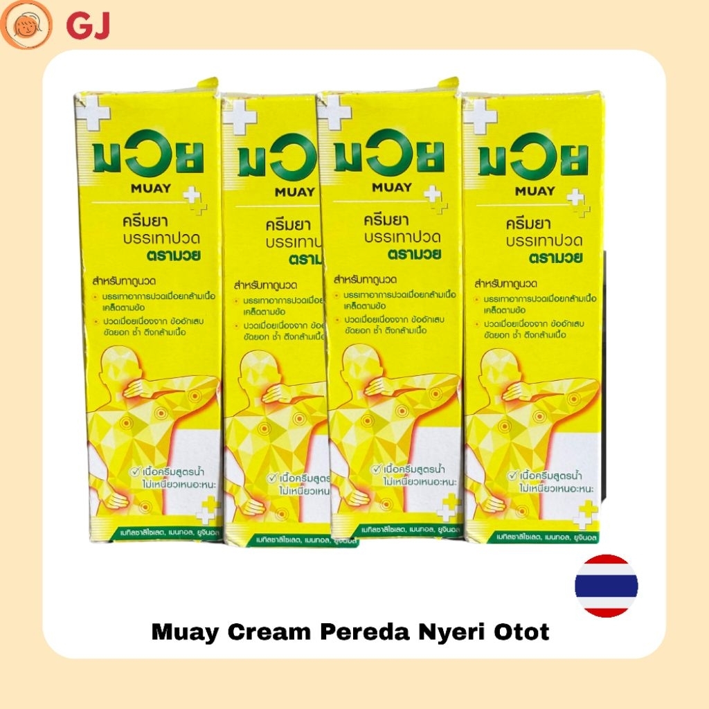 Jual Muay Cream Thailand Krim Nyeri Pinggang Turun Urat 30gr 100gr ...