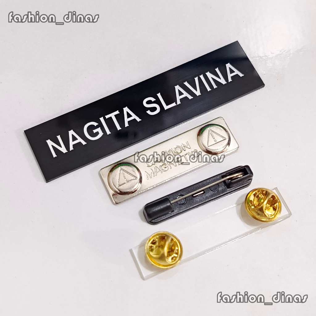 Jual NAME TAG ASN ANTI GORES HITAM GLOSY NAMA DADA PAPAN NAMA PDH ...