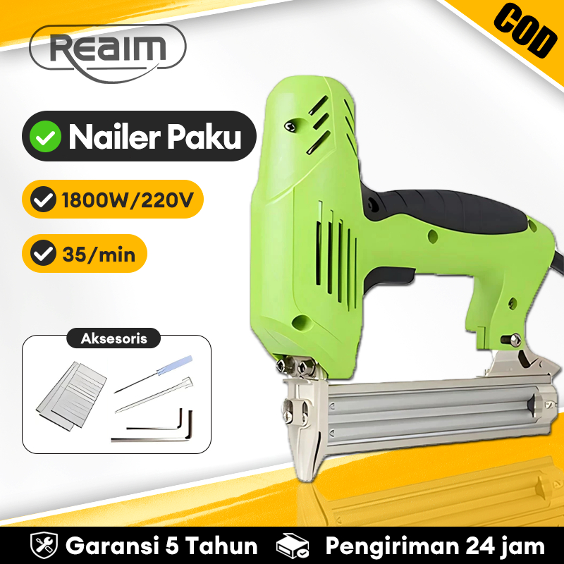 Jual REAIM Electric Nailer Paku F30 Tembak Listrik Pistol Stapler Gun ...