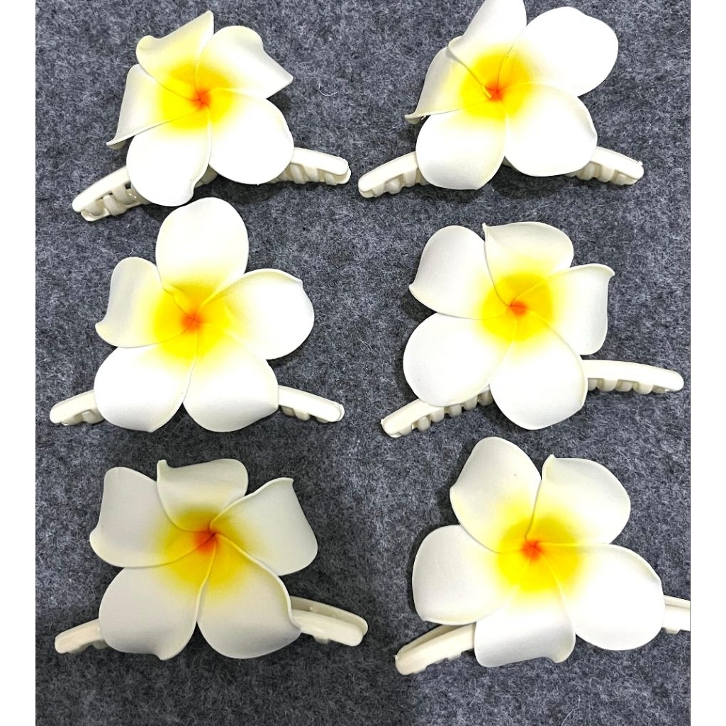 Jual 12 pcs jepit silang Kamboja putih jepit bunga korea jepit rambut labubu ukuran 7 cm ...