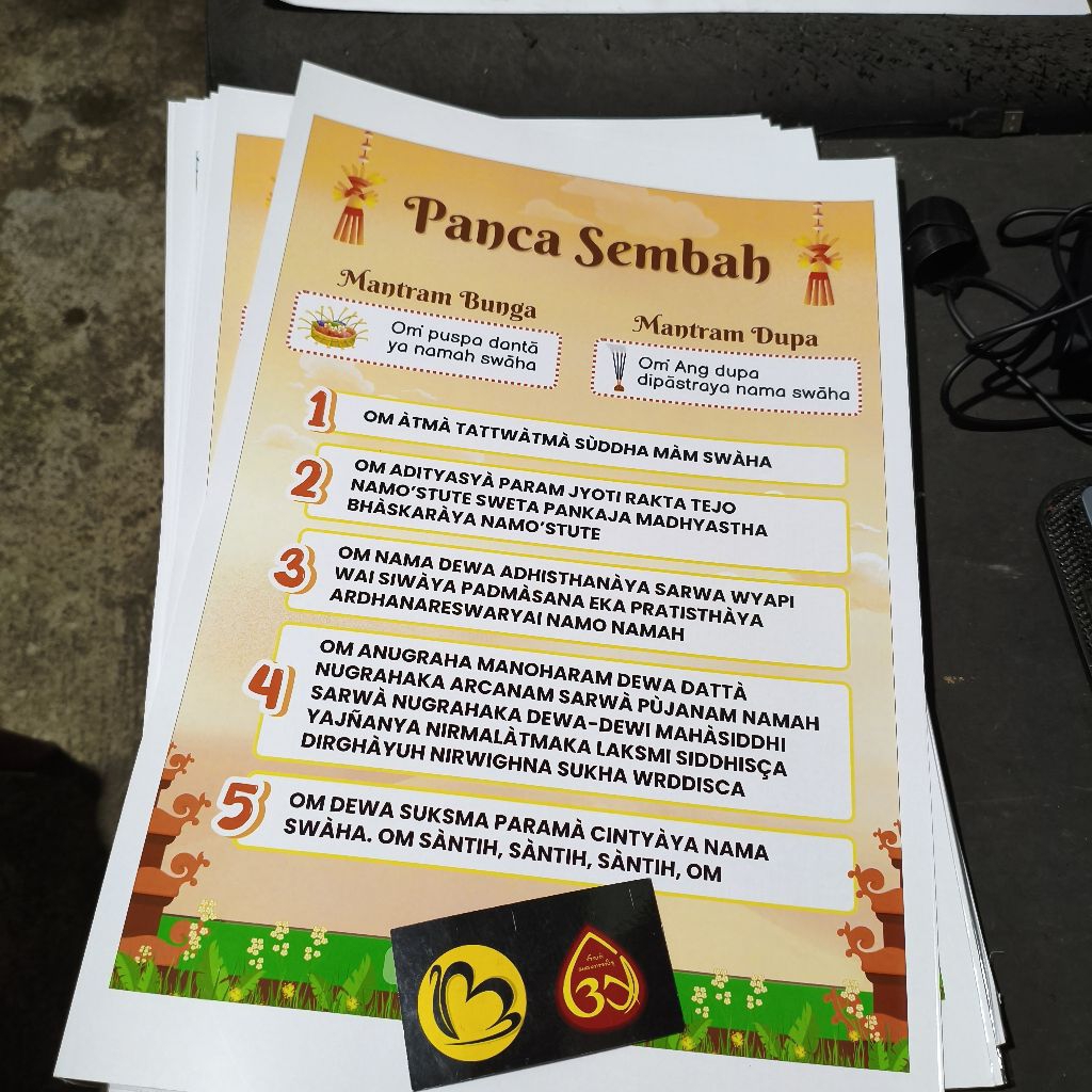 Jual Hindu - Poster Mantram Panca Sembah Agama Hindu | Shopee Indonesia
