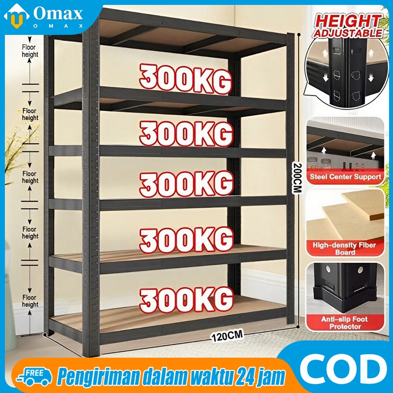 Jual Omax Rak Besi Siku 6 Susun Rak Tanpa Baut Serbaguna Boltless Rack ...