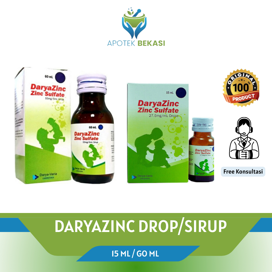Jual DARYAZINC DROP 15 ML / DARYAZINC SIRUP 60 ML | Shopee Indonesia