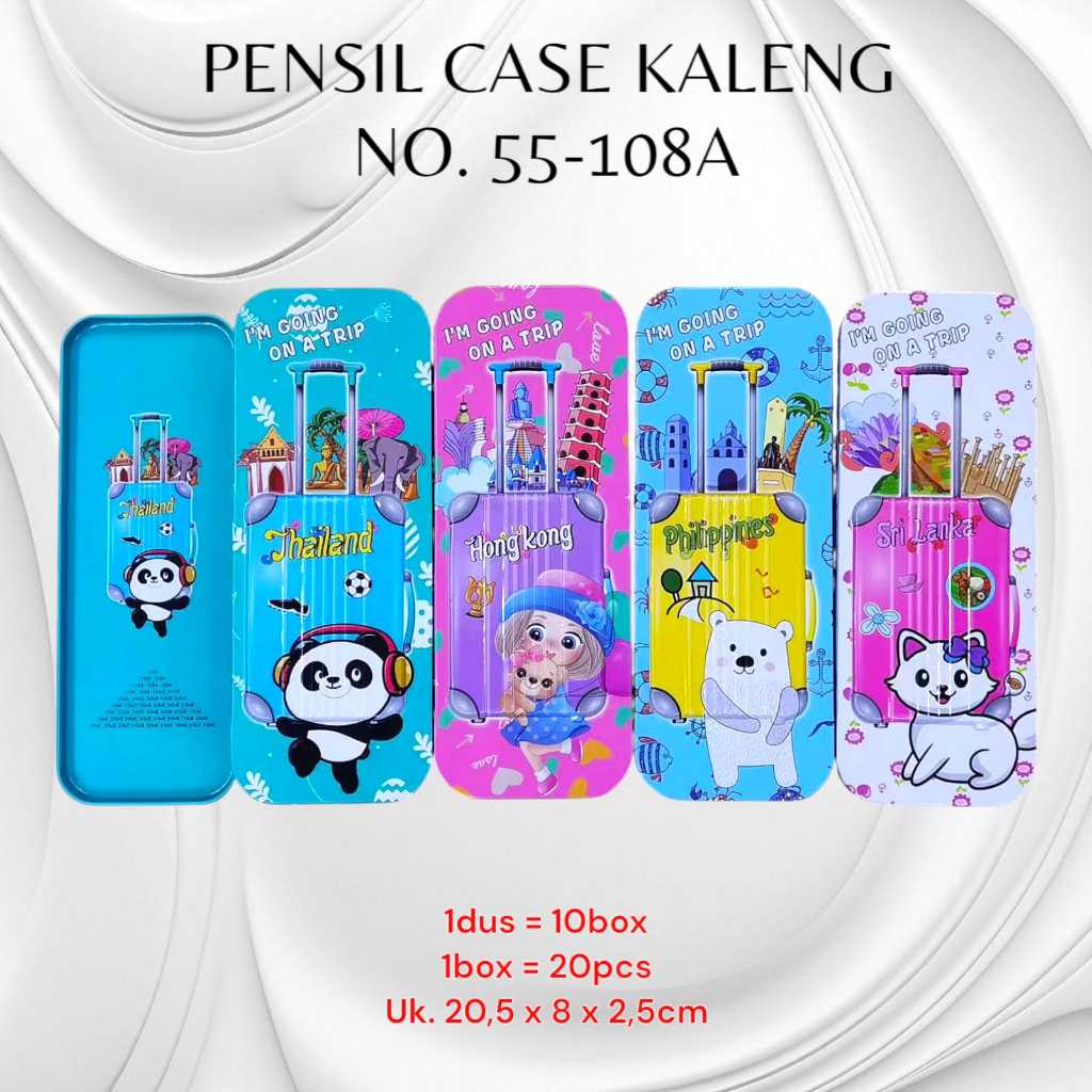 Jual Pensil case kaleng no 55-108A/tempat pensil motif kaleng | Shopee ...