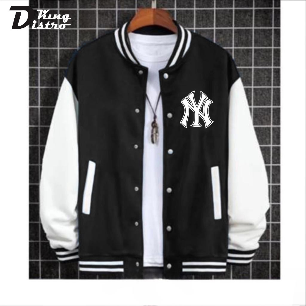 Jual [ COD ] Jaket Varsity Kancing Baseball Pria Dewasa Motif Keren ...