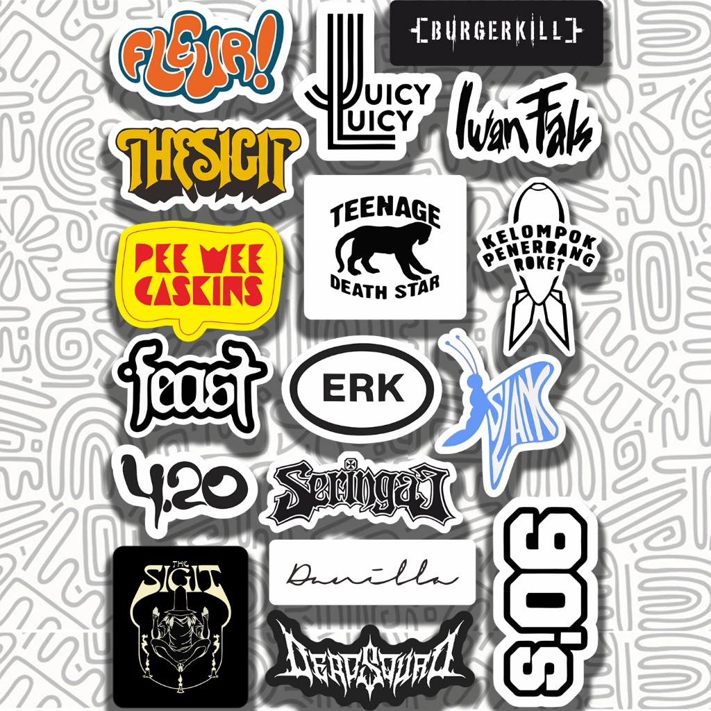Jual Sticker Band Indie INDO / Stiker Seringai Feast Slank KPR | Shopee ...