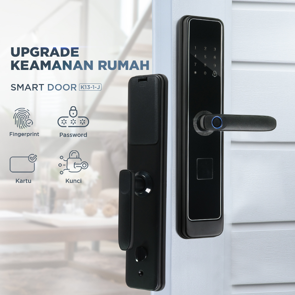 Jual Kunci pintu modern Smart Door Lock Fingerprint Password Card RFID ...