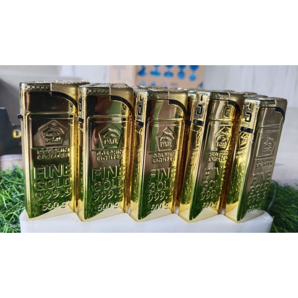 Jual grosir korek bara 1 pcs gold line awet cocok buat nongkrong, korek ...