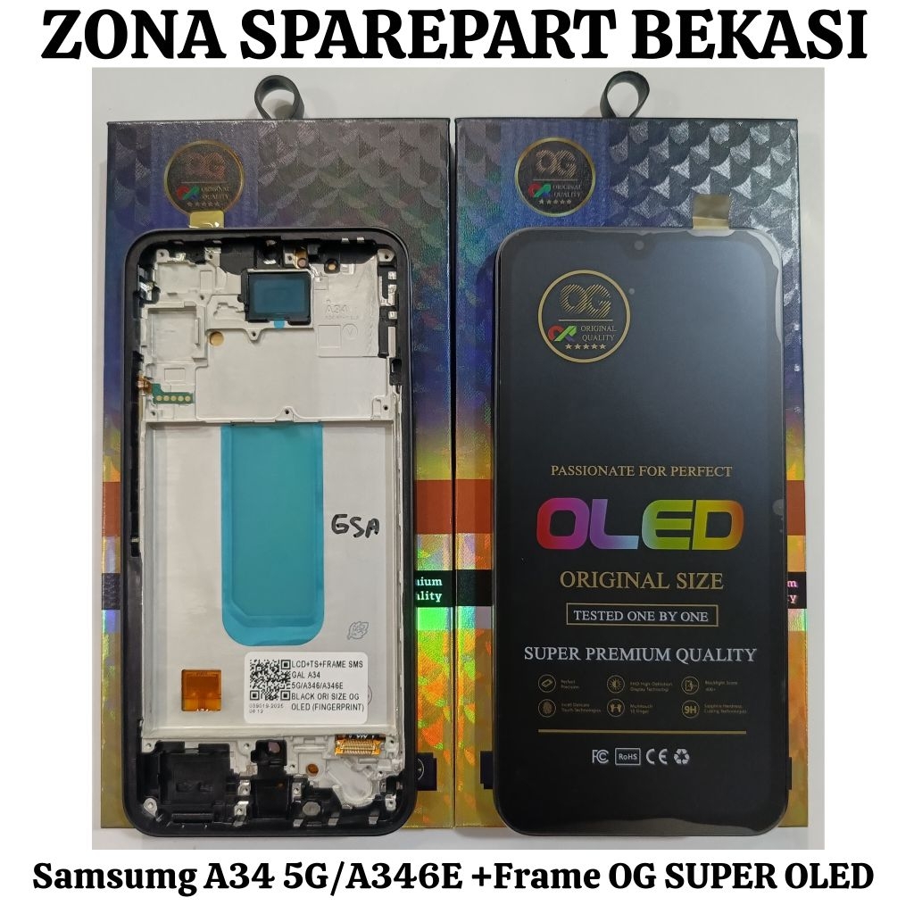 Jual LCD+TS SAMSUNG A34 5G/A346 +FRAME OG SUPER OLED | Shopee Indonesia