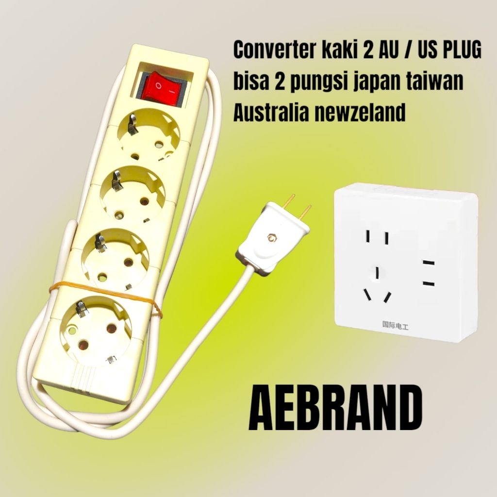 Jual AEBRAND Colokan Listrik Taiwan Jepang US Plug Adapter Over Steker ...