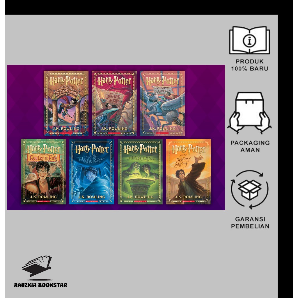 Jual Harry Potter (7 book series) by JK Rowling ( English ) sorcerer's ...
