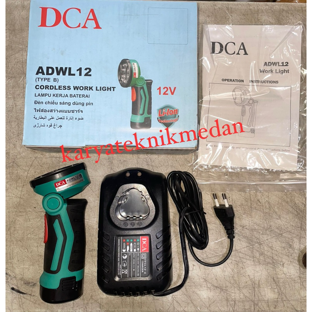 Jual Senter Cas / Cordless Work Light DCA ADWL 12 / Lampu kerja baterai ...