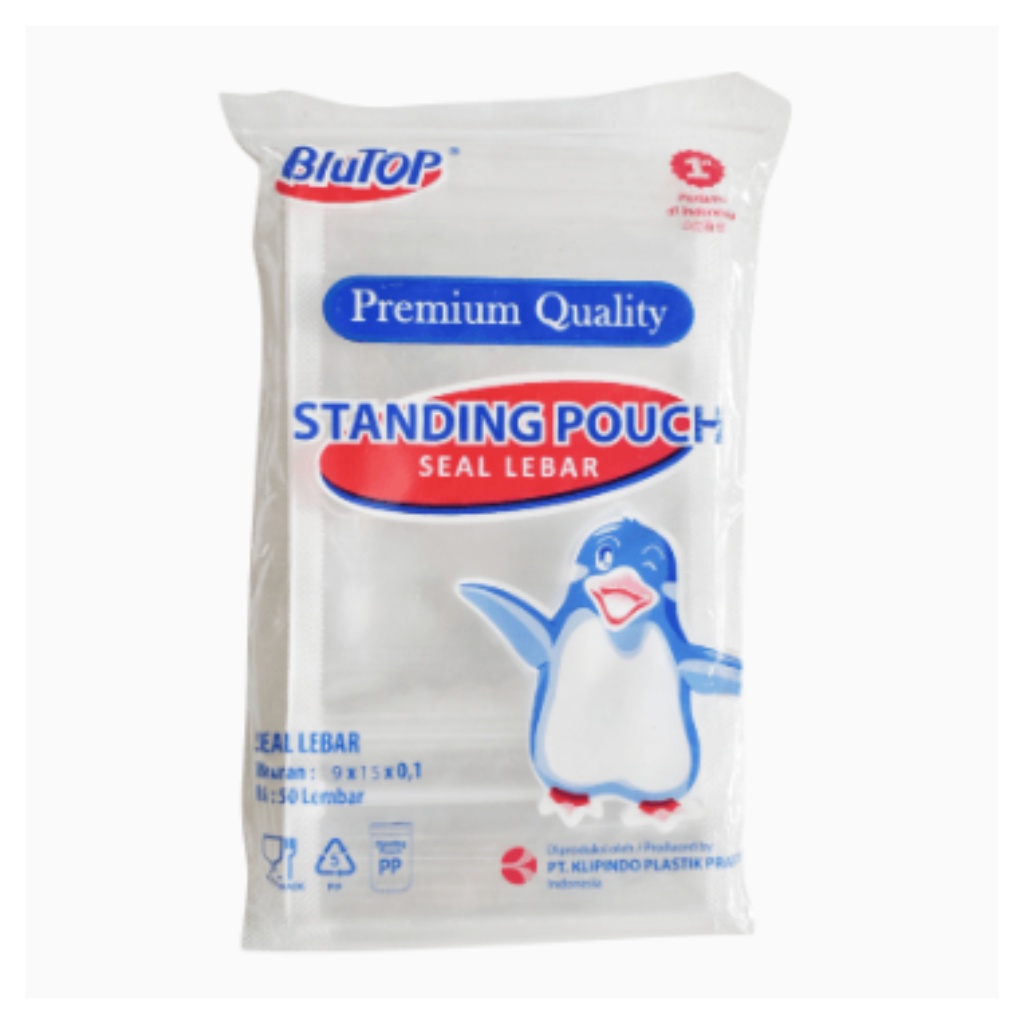 Jual Standing Pouch 9x15 Seal Lebar isi 50 Blutop Kemasan Plastik Klip ...