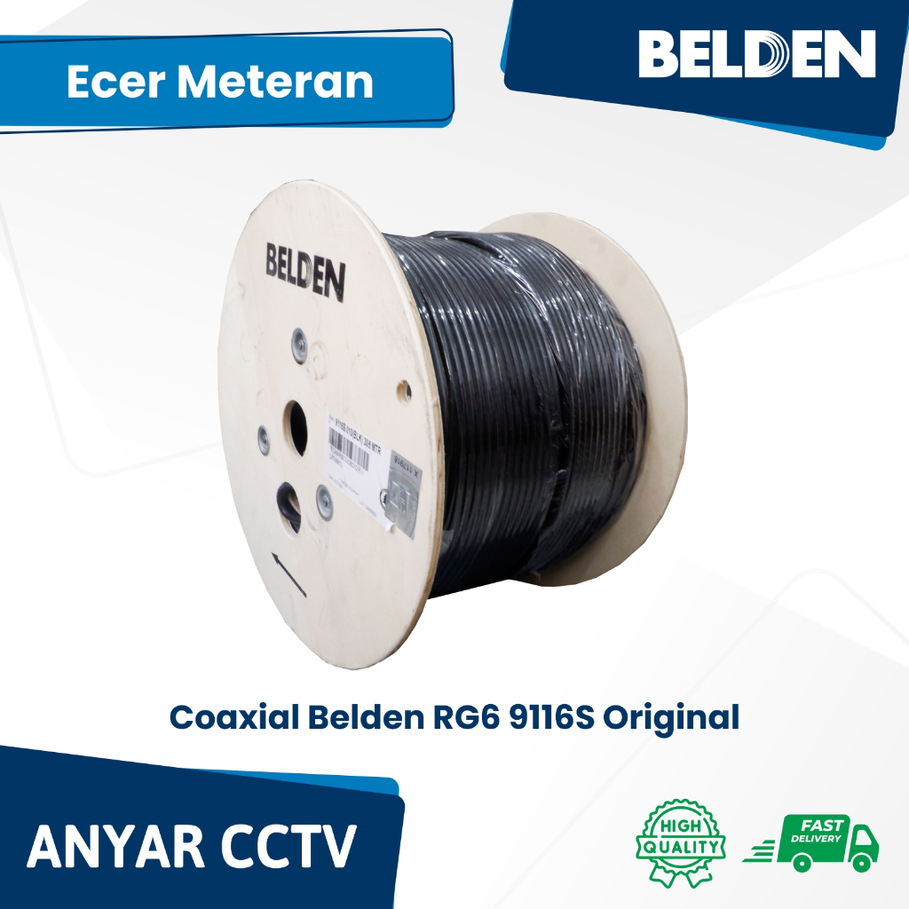 Jual KABEL COAXIAL BELDEN RG6 Non Power 9116S ORIGINAL / ECER METERAN | Shopee Indonesia