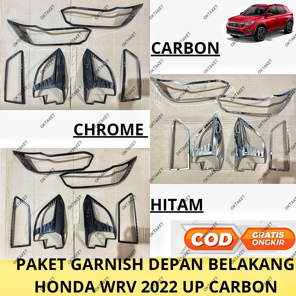 Jual Paket Garnish Depan Belakang Honda WRV 2022 2023 2024 2025 Hitam ...