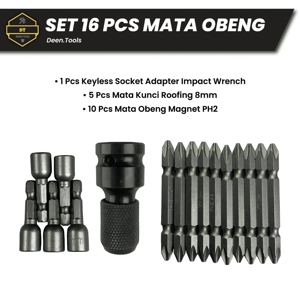 Jual Impact Wrench Keyless Socket Adapter - Soket Kunci Mata Bor - Mata ...