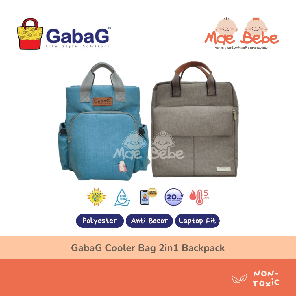 Jual GabaG Cooler Bag Thermal Backpack 2in1 Tas ASI Laptop Fit Kinan ...