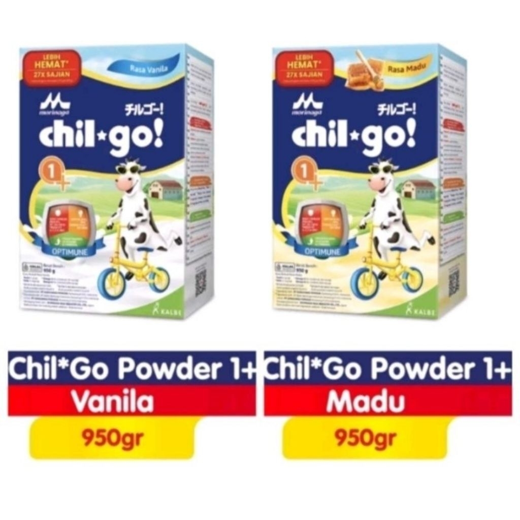 Jual Morinaga Chil Go Powder 1+ 3+ Vanila / Madu 950g (utuh dan potong tutup) - susu chilgo ...