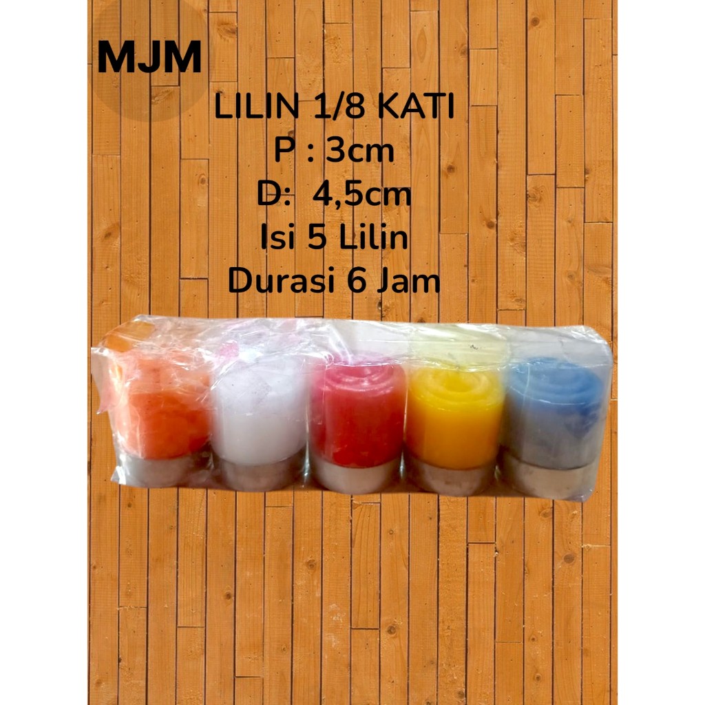 Jual LILIN KATI 1/8 Isi 5pc warna orange , putih , merah , kuning ...