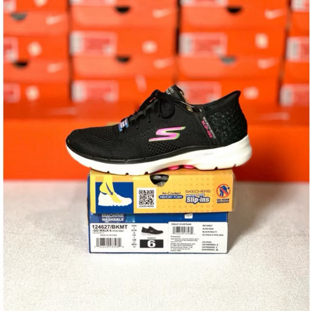Jual size 36 SEPATU WANITA GO WALK 6 SLIP INS ORIGINAL (124637/BKMT ...