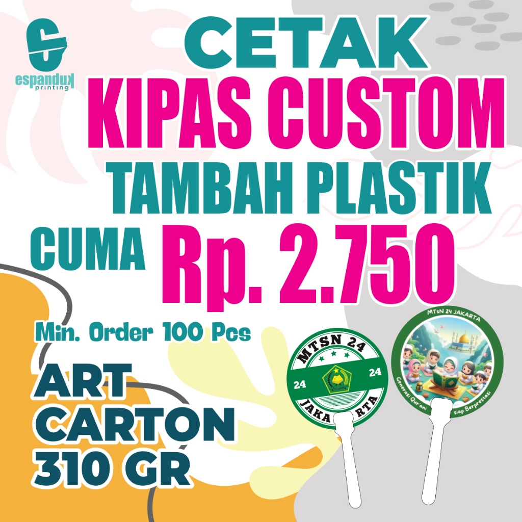 Jual Kipas Bulat, Kipas Custom, Kipas Custom 2 Sisi, Kipas Custom Murah ...