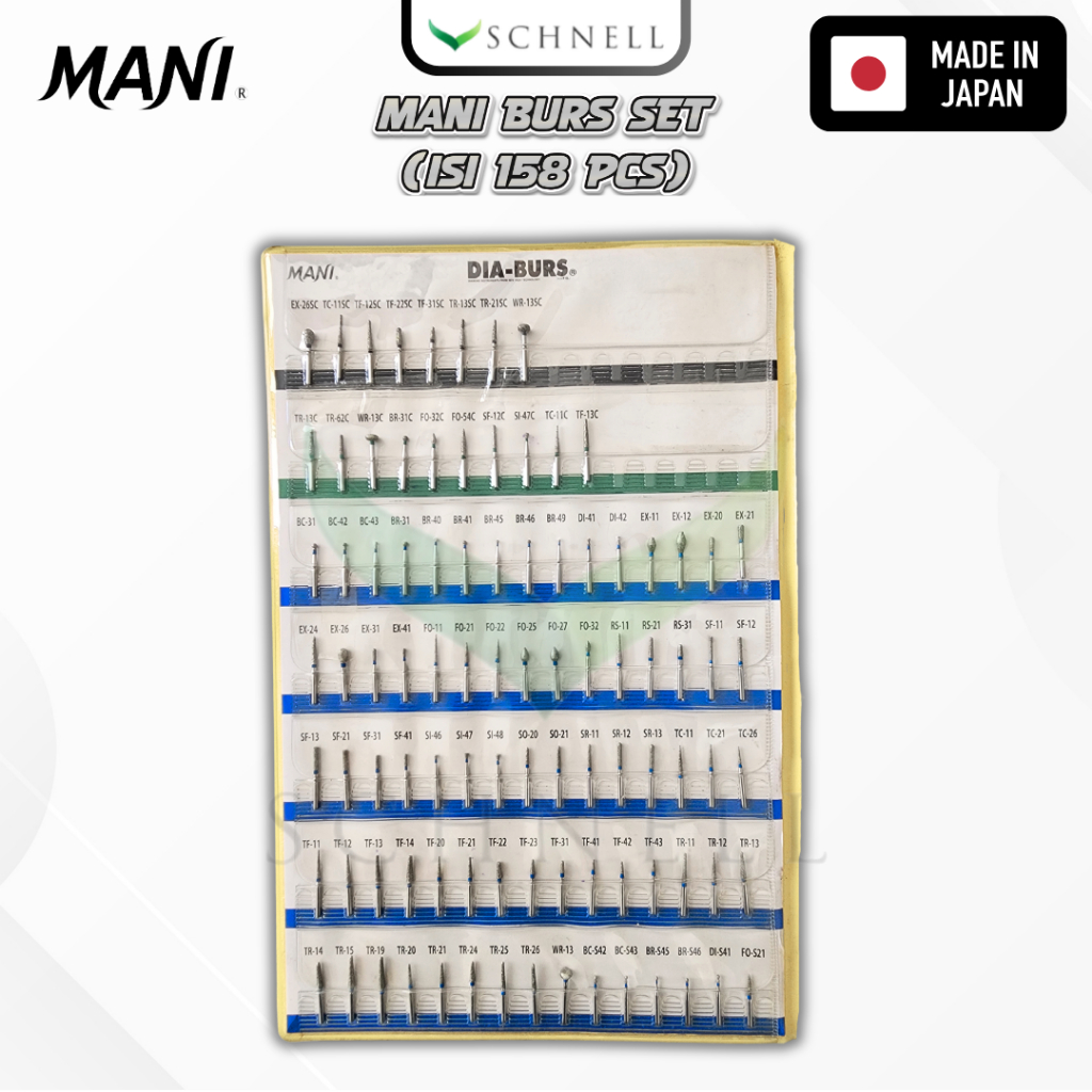 Jual MANI Diamond Bur SET ISI 158 PCS (100% ORIGINAL MADE IN JAPAN ...