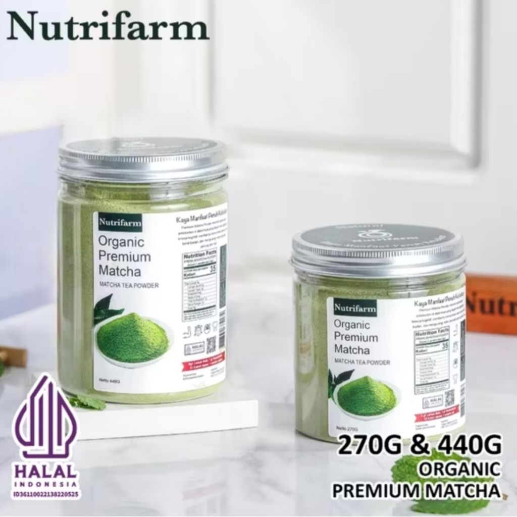 Jual Nutrifarm Organic Premium Matcha Powder 270g & 440g Matcha Powder ...