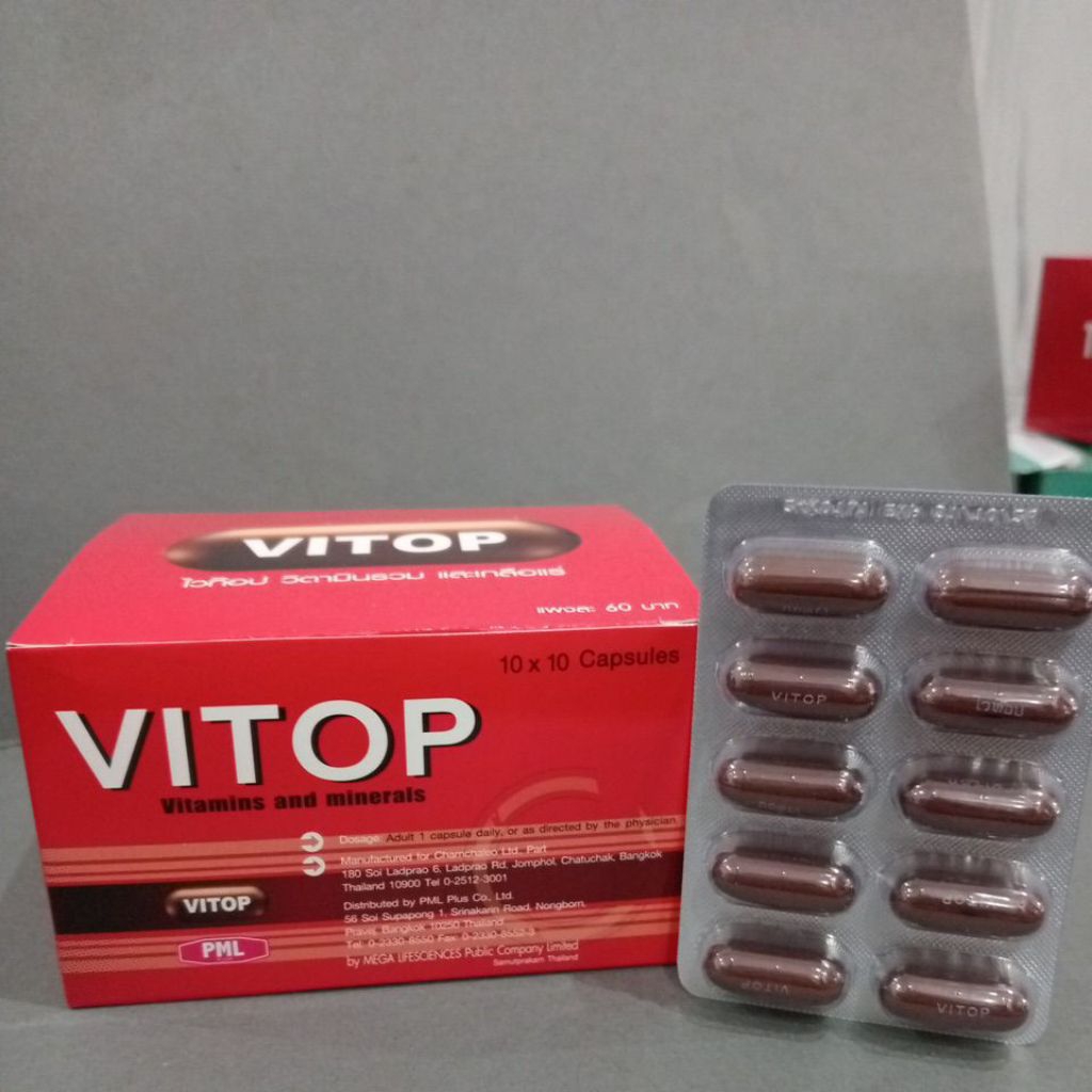 Jual VITOP vitamin obat ayam isi 10 kapsul vitamins & mineral obat ayam ...